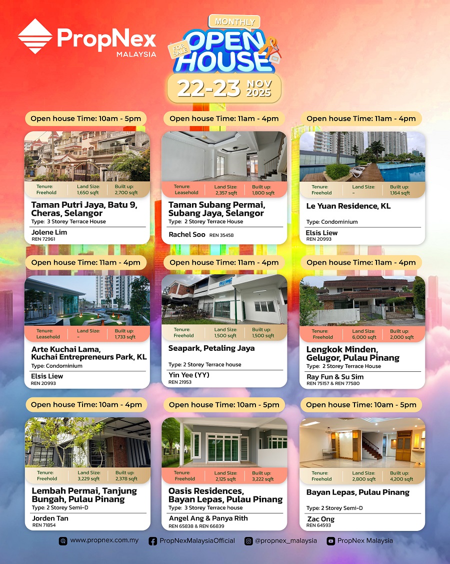 PropNex rolls out more properties for its November open house | EdgeProp.my