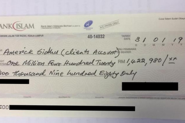 Lawyer confirms RM1.42mil settlement cheque for libel suit was received ...